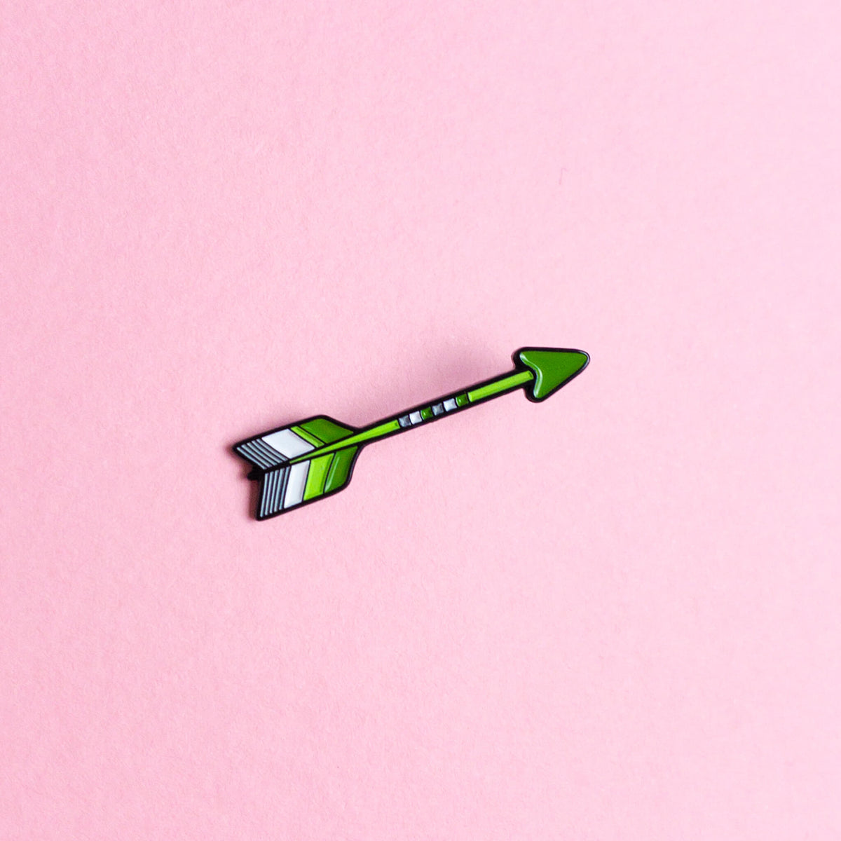 Aromantic Arrow (aro arrow) LGBTQ+ enamel pin – Heckin' Unicorn