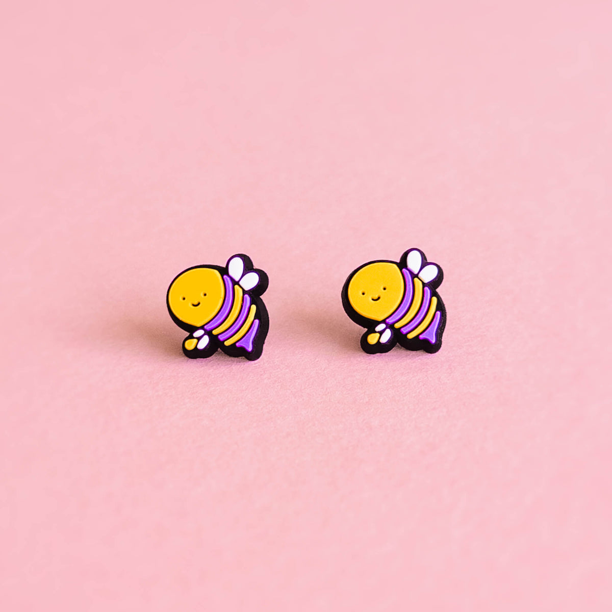Enbee (Enby Nonbinary) LGBTQ+ Stud Earrings – Heckin' Unicorn