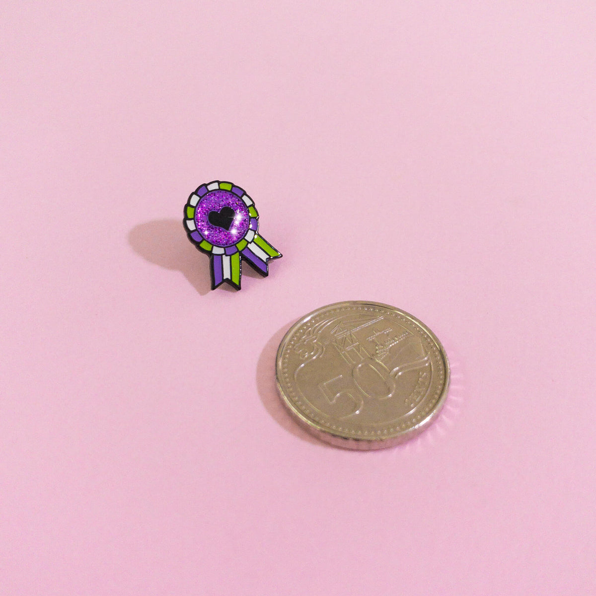 Genderqueer Award Badge LGBTQ+ enamel pin – Heckin' Unicorn